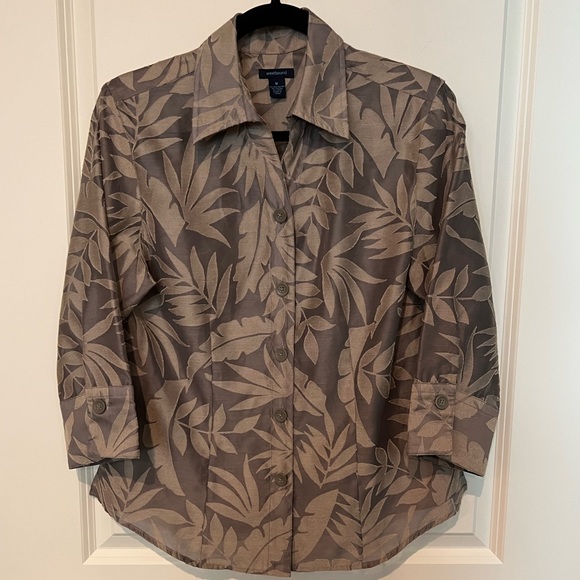 Westbound | Tops | Westbound Sheer Blouse With Curved Bottom Edge | Poshmark